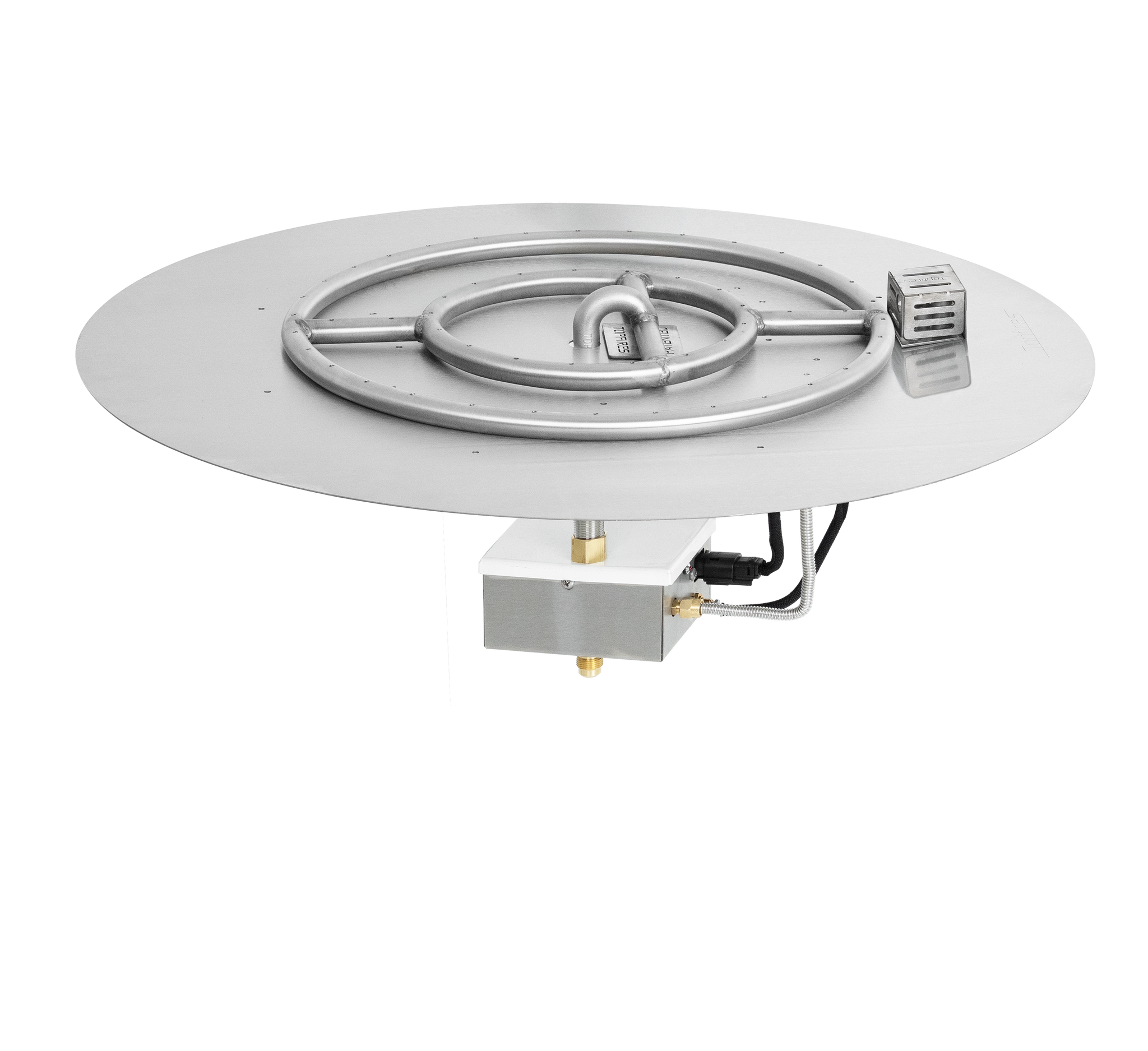 The Outdoor Plus 12-Inch Round Flat Pan & 6" Round Stainless Steel Bur