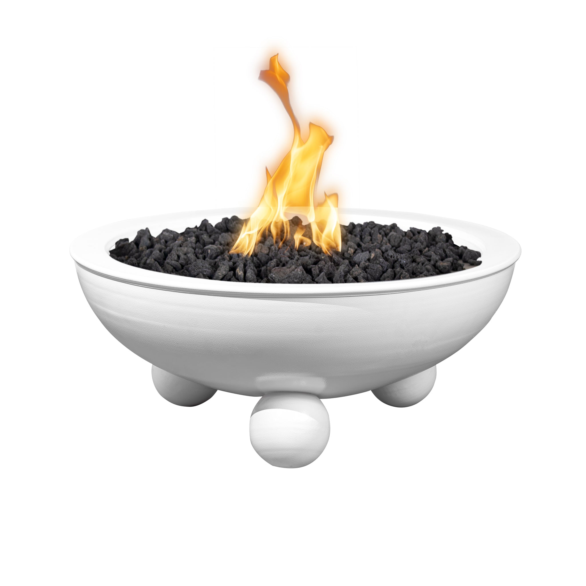 The Outdoor Plus Round Sedona Powder Coated Fire Bowl with Round Legs